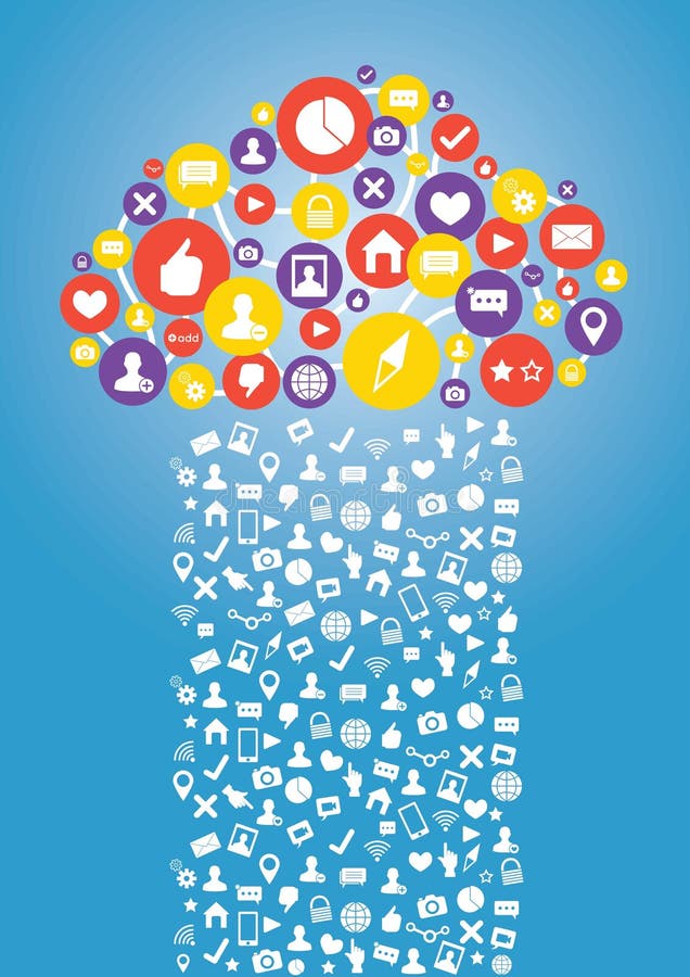 Social Media Concept. Vector Illustration Decorative Design Stock ...