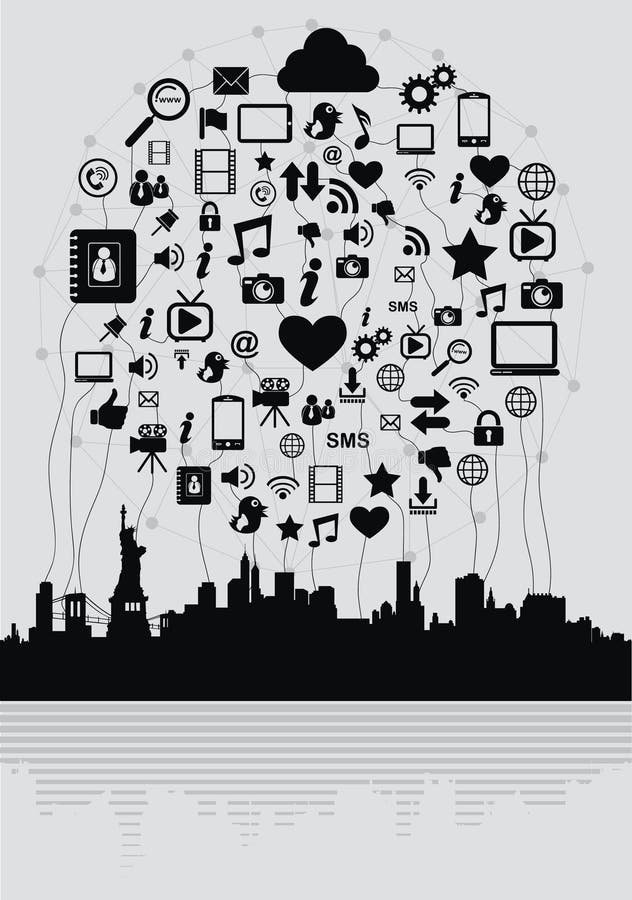 Social Media Concept. Vector Illustration Decorative Design Stock ...