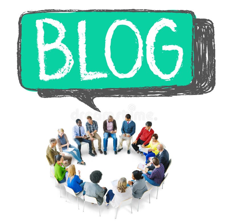 Social Media Connecting Blog Communication Content Concept Stock Image ...