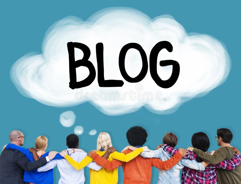 Social Media Connecting Blog Communication Content Concept Stock Image ...
