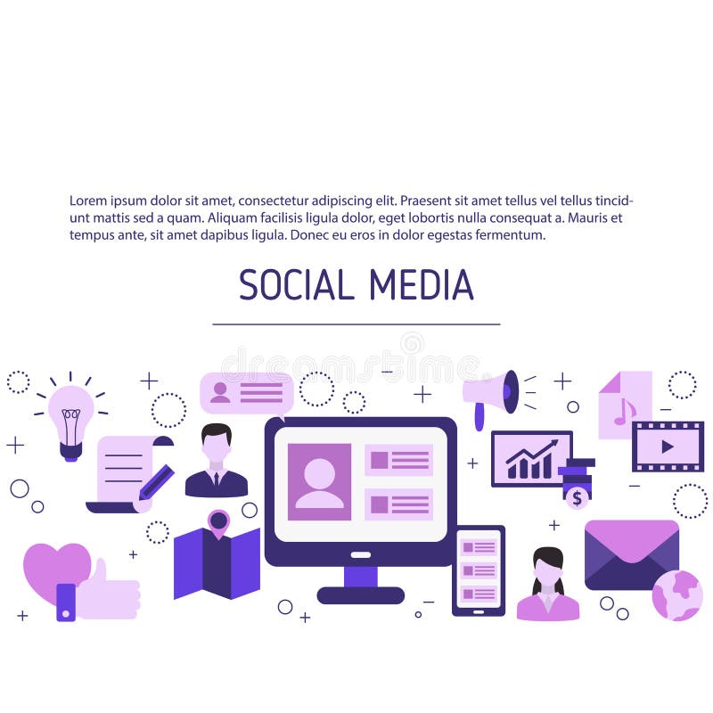 Social Media Connection Background Stock Vector - Illustration of ...