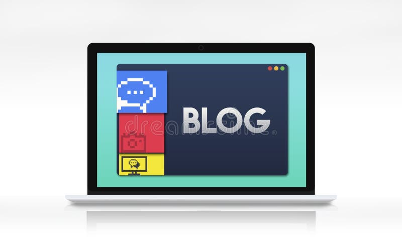 Social Media Connection Blog Illustration Concept Stock Illustration ...