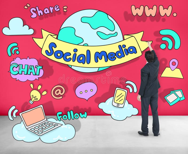 Social Media Connection Communication Internet Concept Stock Photo ...