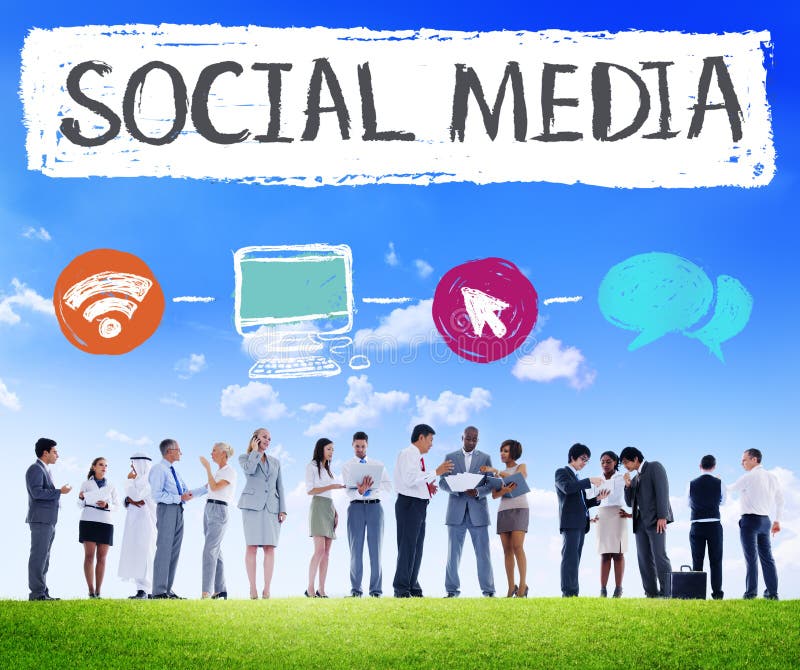 Social Media Connection Communication Technology Network Concept Stock ...