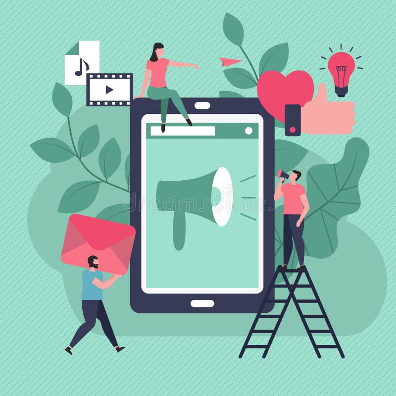 Social Media Connection Concept Stock Vector - Illustration of digital ...