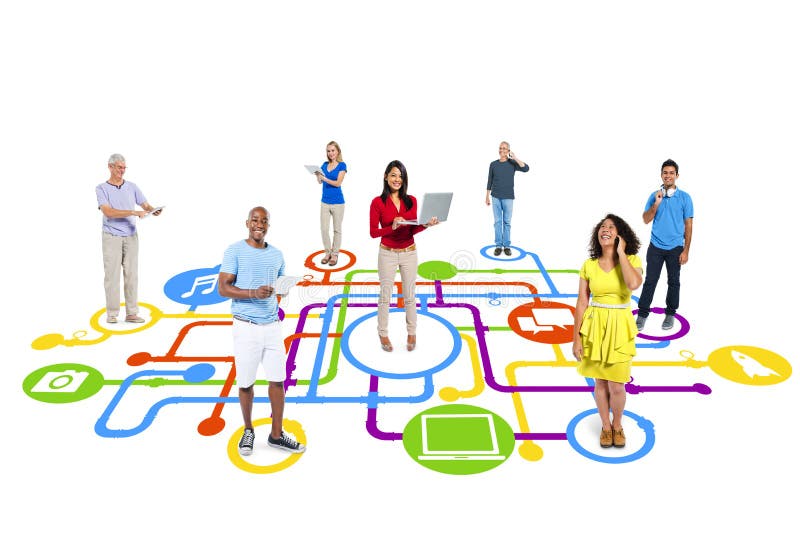 Social Media Connection stock photo. Image of group, business - 37441274