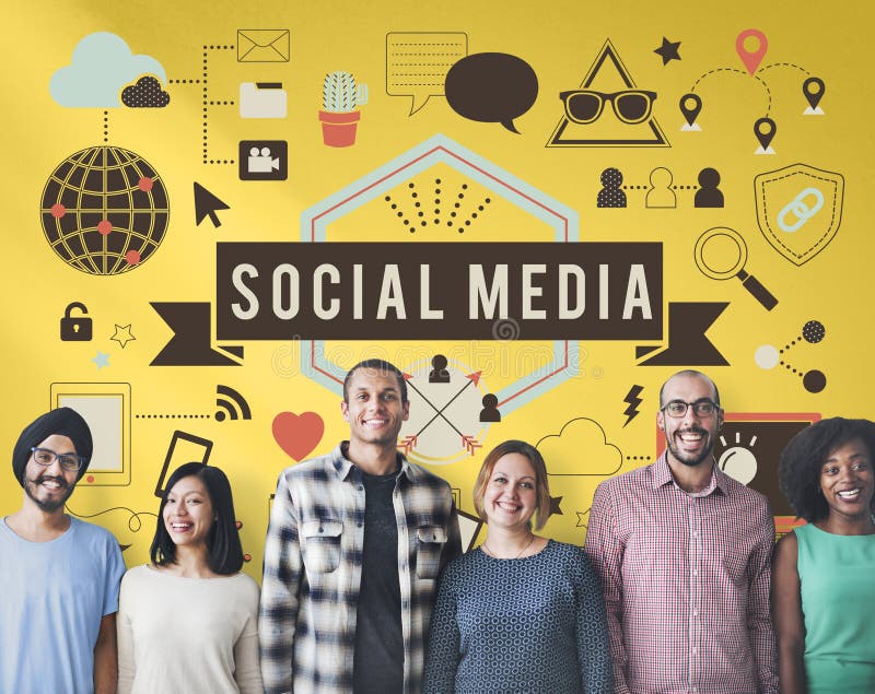Social Media Connection Global Communication Concept Stock Photo ...