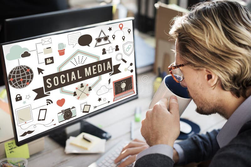 Social Media Connection Global Communication Concept Stock Image ...