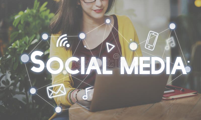 Social Media Connection Graphics Concept Stock Photo - Image of ...
