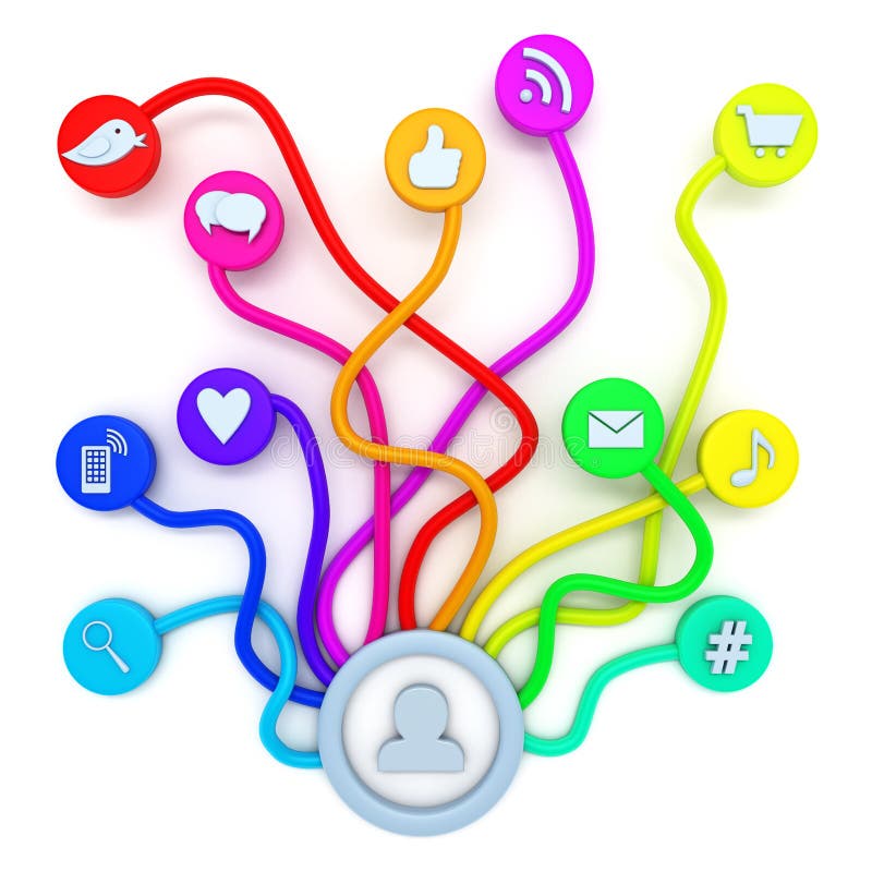 Social media connections stock illustration. Illustration of networking ...