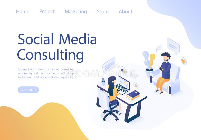 Social Media Consulting. stock vector. Illustration of consultant ...