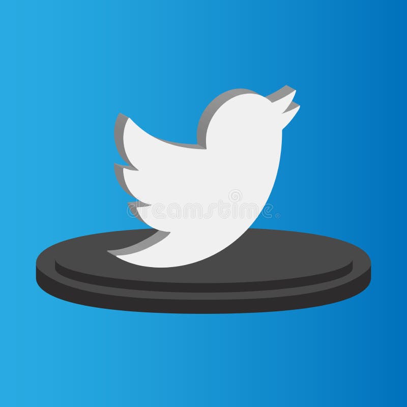 Twitter Icon Isolated. 3D Illustration. Twitter 3D Rendering Close Up ...
