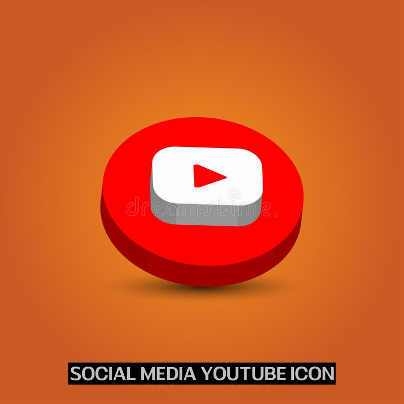 Youtube Icon. 3D Social Media Icon Editorial Stock Image - Illustration ...