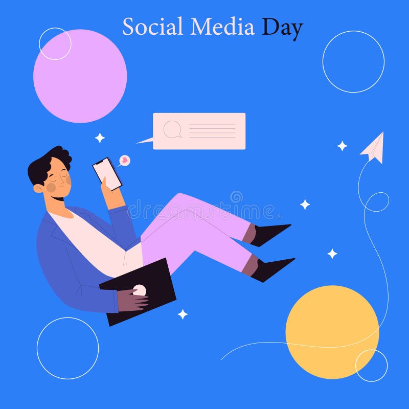 Social Media Day Design stock illustration. Illustration of diagram ...