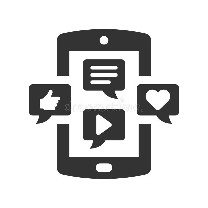 Social Media Dependence Icon Stock Vector - Illustration of dependence ...