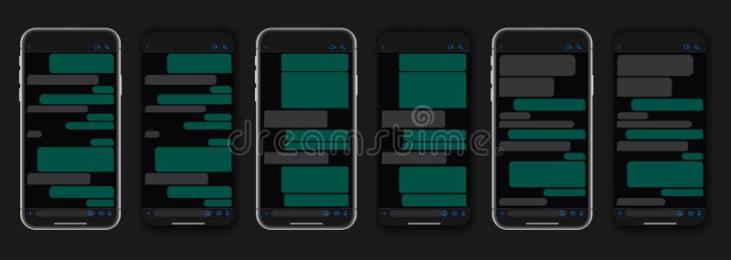 Social Media Design Concept. Smart Phone with Carousel Style Messenger ...