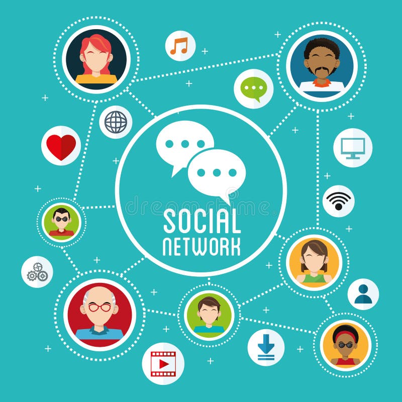 Social Media Design. Gadget Icon. Multimedia Illustration Stock Vector ...