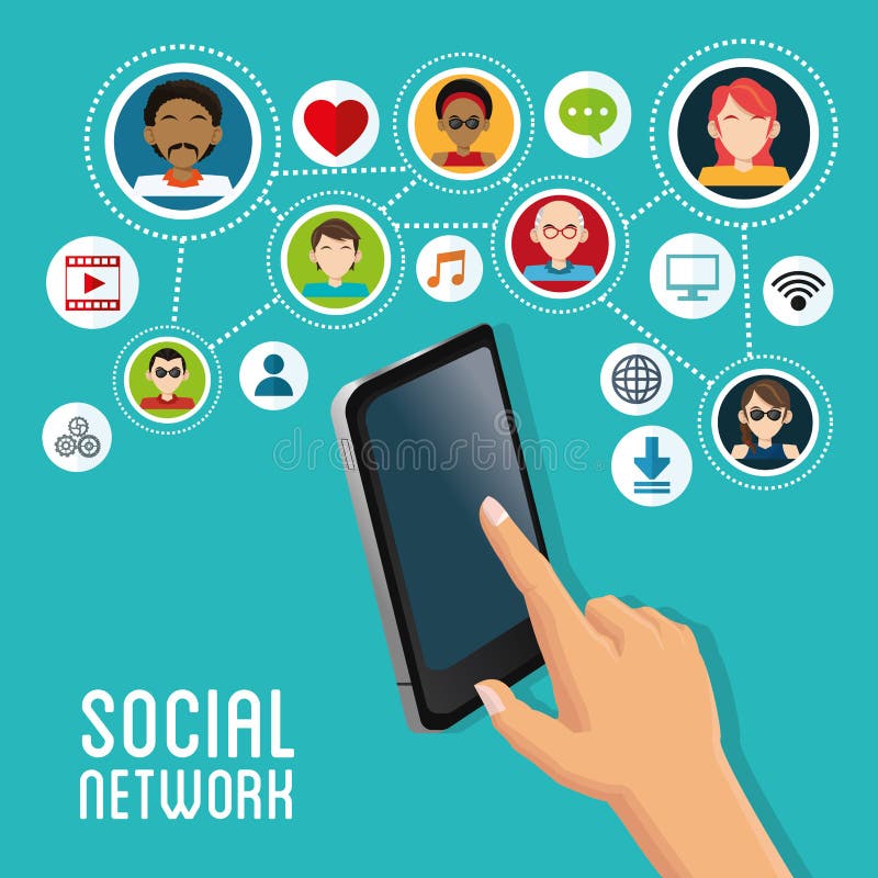 Social Media Design. Gadget Icon. Multimedia Illustration Stock Vector ...