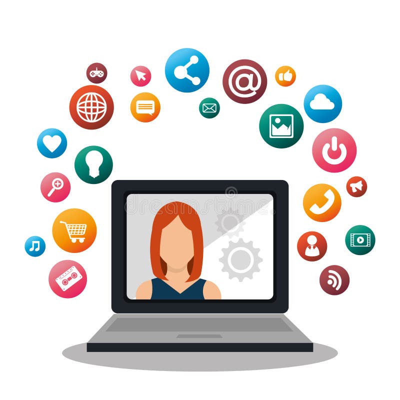 Social media design stock illustration. Illustration of connection ...