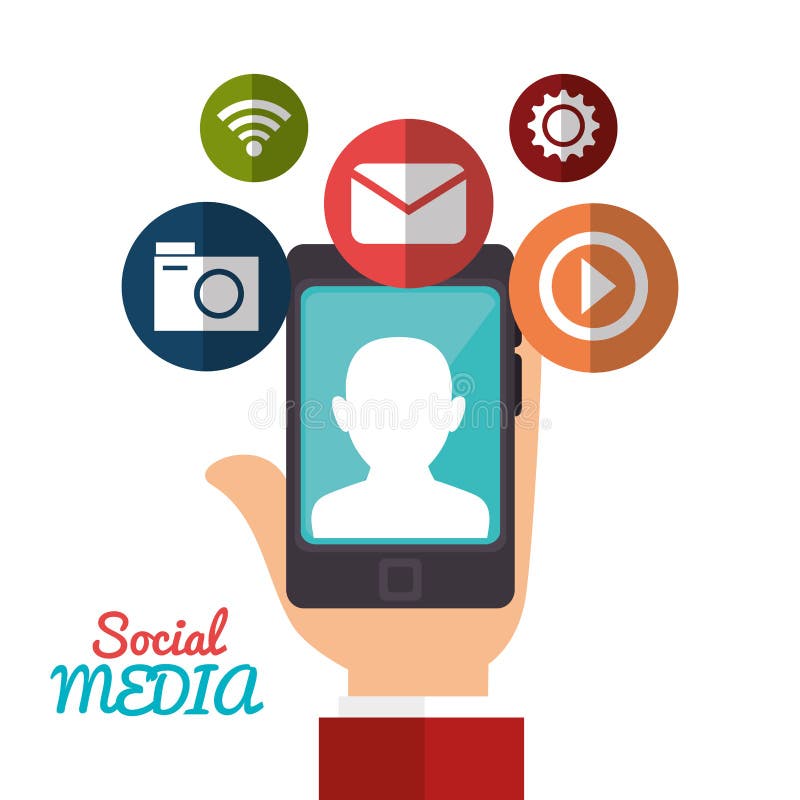 Social media design stock illustration. Illustration of information ...