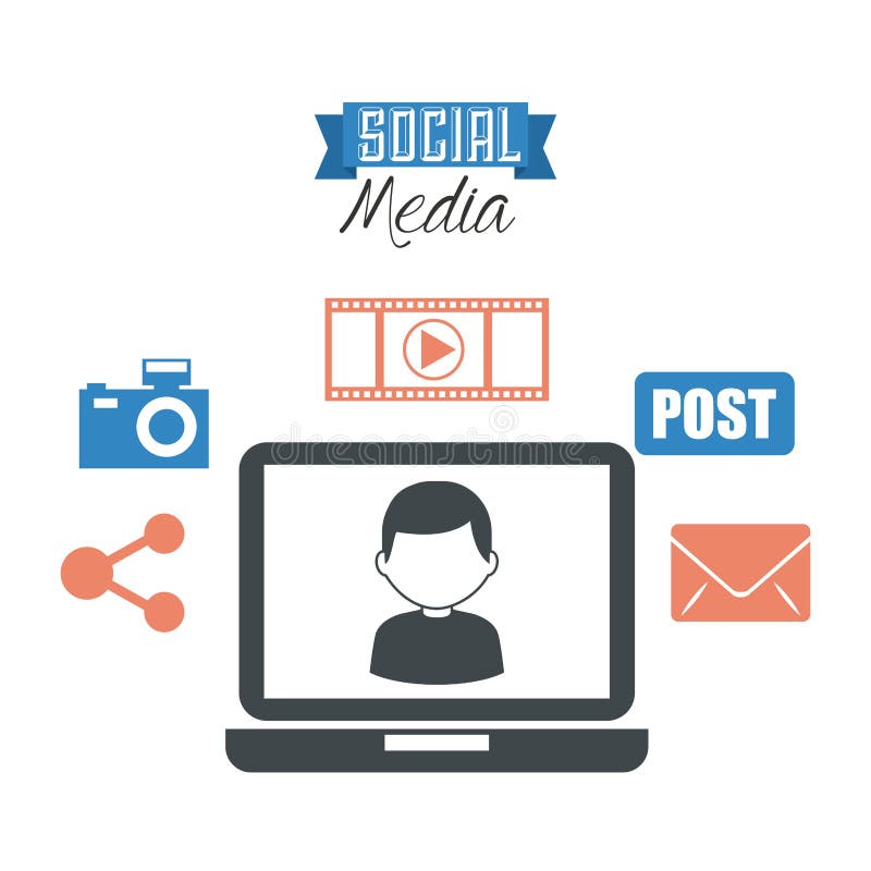 Social media design stock illustration. Illustration of internet - 70315927