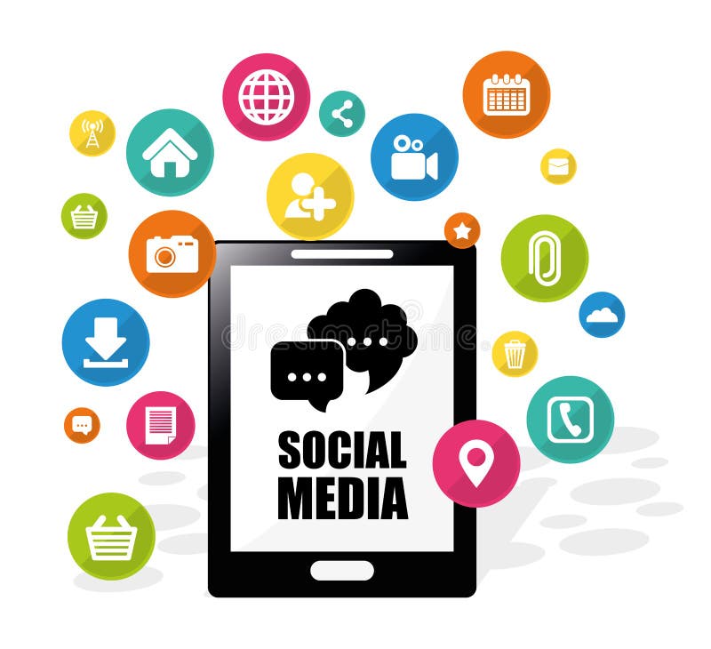 Social media design. stock vector. Illustration of social - 58677624