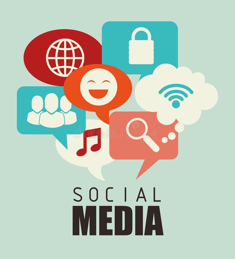Social media design. stock vector. Illustration of communication - 58822429