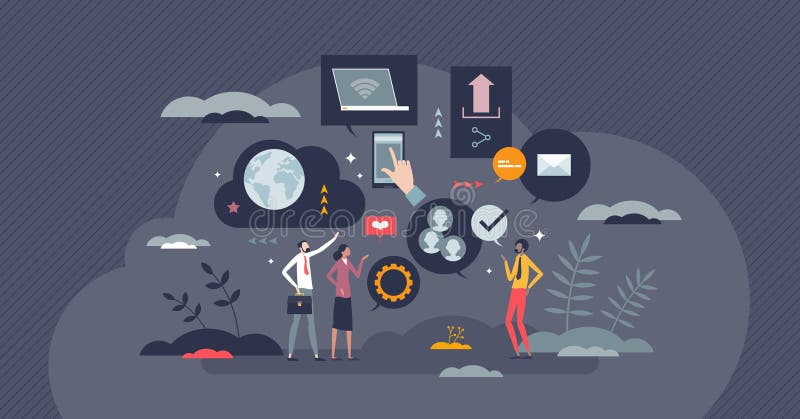 Social Media and Digital Communication Applications Tiny Person Concept ...