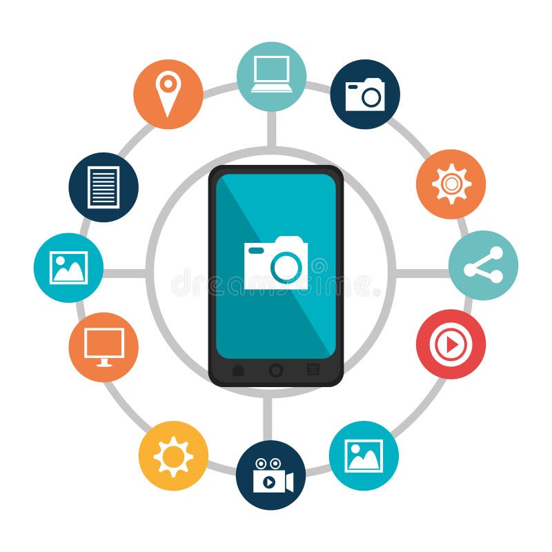 Social Media and Digital Marketing Stock Vector - Illustration of ...