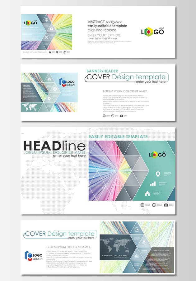 Social Media and Email Headers Set, Modern Banners. Business Cover ...