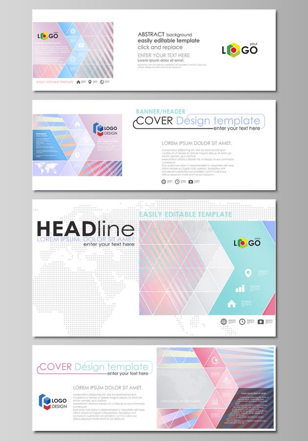Social Media and Email Headers Set, Modern Banners. Business Templates ...