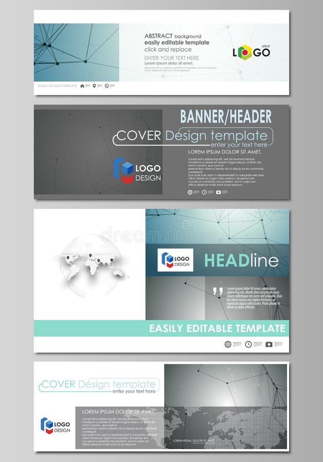 Social Media and Email Headers Set, Modern Banners. Business Templates ...