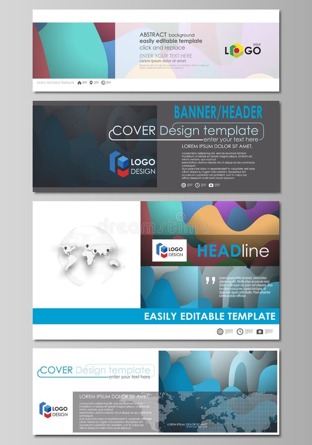 Social Media and Email Headers Set, Modern Banners. Business Templates ...