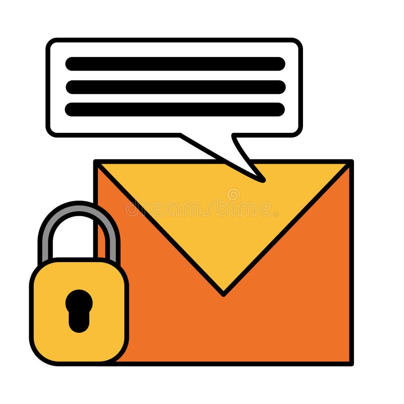 Security Chat Doodle Vector Icon. Drawing Sketch Illustration Hand ...