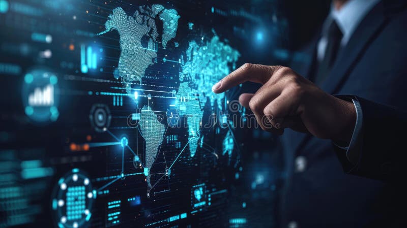 Social Media Engagement by Businessman, Using Digital Map and Data ...