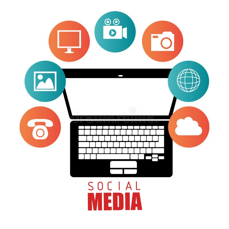 Social Media Entertainment Graphic Design Stock Vector - Illustration ...