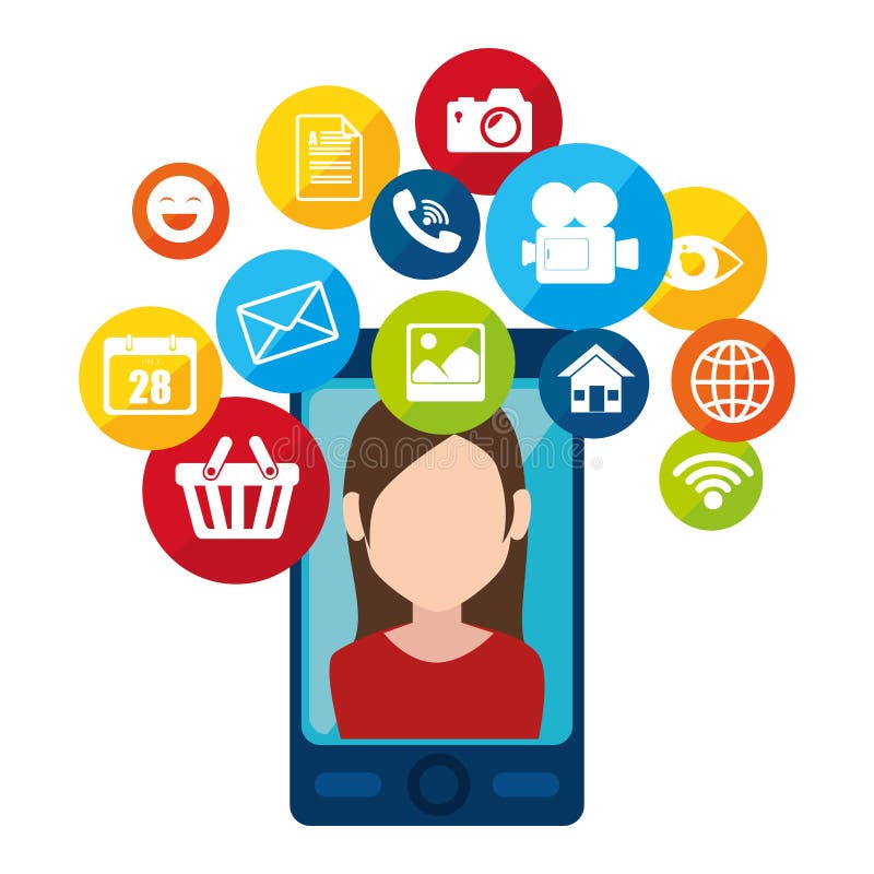 Social Media and Entertainment Graphic Design Stock Vector ...