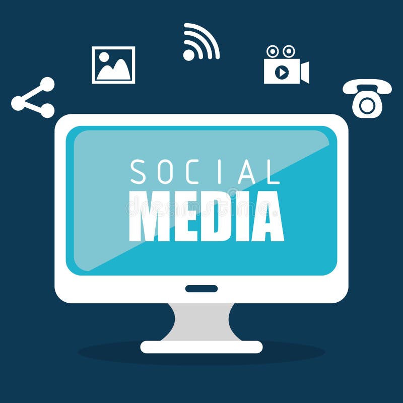 Social Media Entertainment Graphic Design Stock Vector - Illustration ...