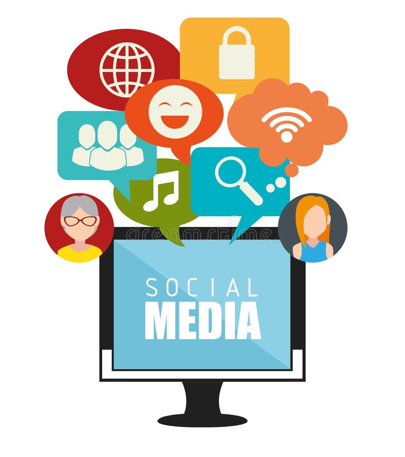 Social Media Entertainment Graphic Design Stock Vector - Illustration ...