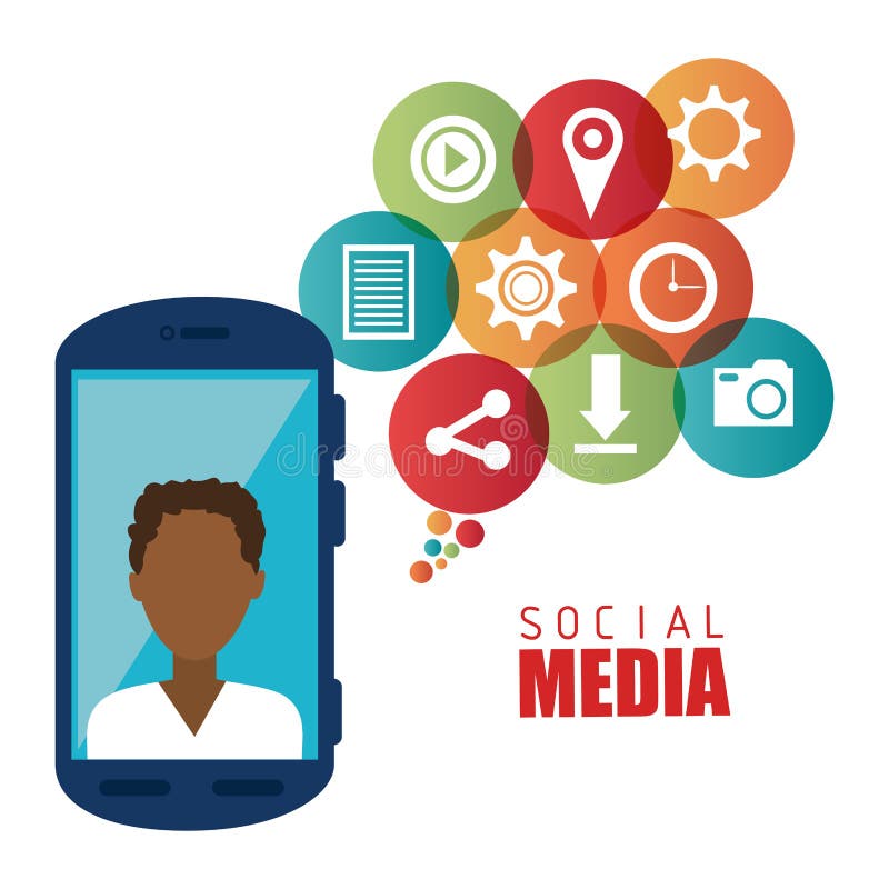 Social Media Entertainment Graphic Design Stock Vector - Illustration ...