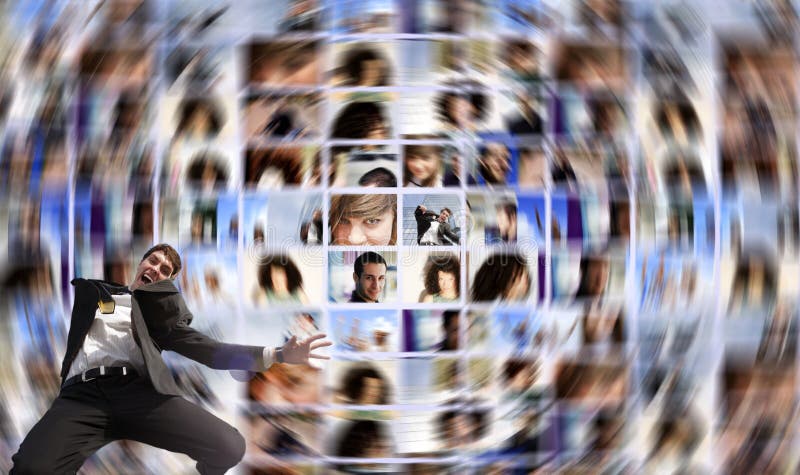 Social Media Expansion and Happy User Stock Photo - Image of concept ...