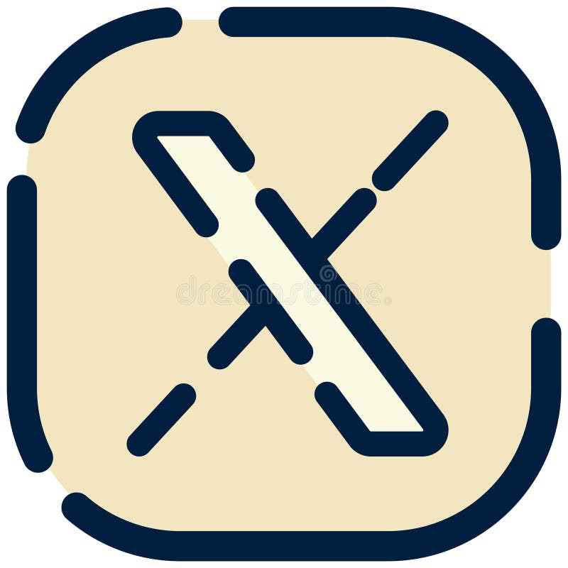 X Icon - Transparent PNG Twitter Icon Stock Illustration - Illustration ...