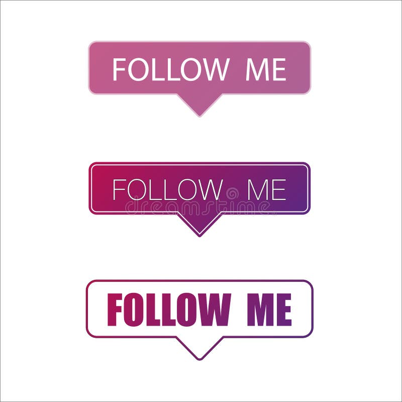 Follow Me Social Media Stock Illustrations – 900 Follow Me Social Media ...