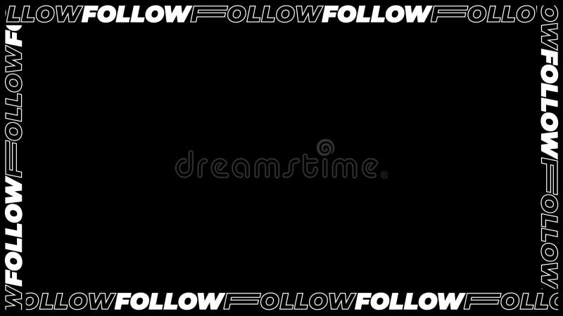 Social Media Follow Typography Border - Frame Overlay Stock Footage ...
