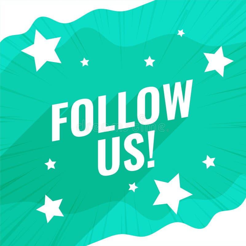 Social Media Follow Us Web Template with Star Stock Vector ...