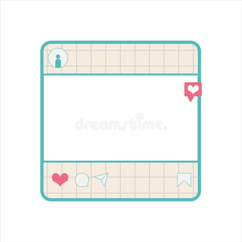 Social Media Frame Design stock vector. Illustration of screenshot ...