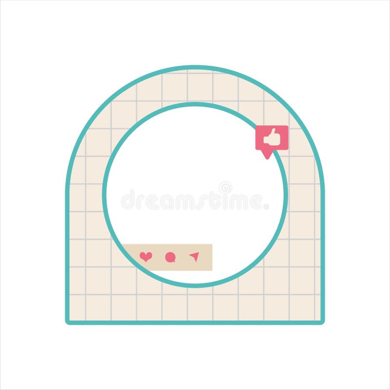 Social Media Frame Design stock vector. Illustration of design - 263514556