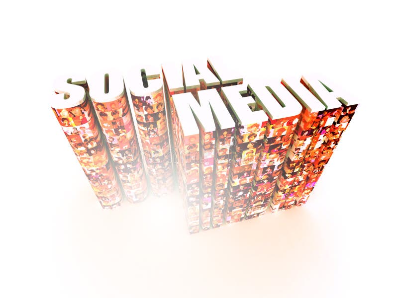 Social Media Info-text Graphics Word Clouds Stock Illustration ...