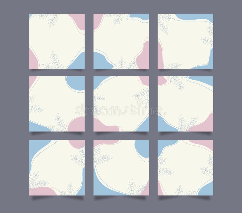 Social Media Grid Background Post and Ad Banner Template Stock ...