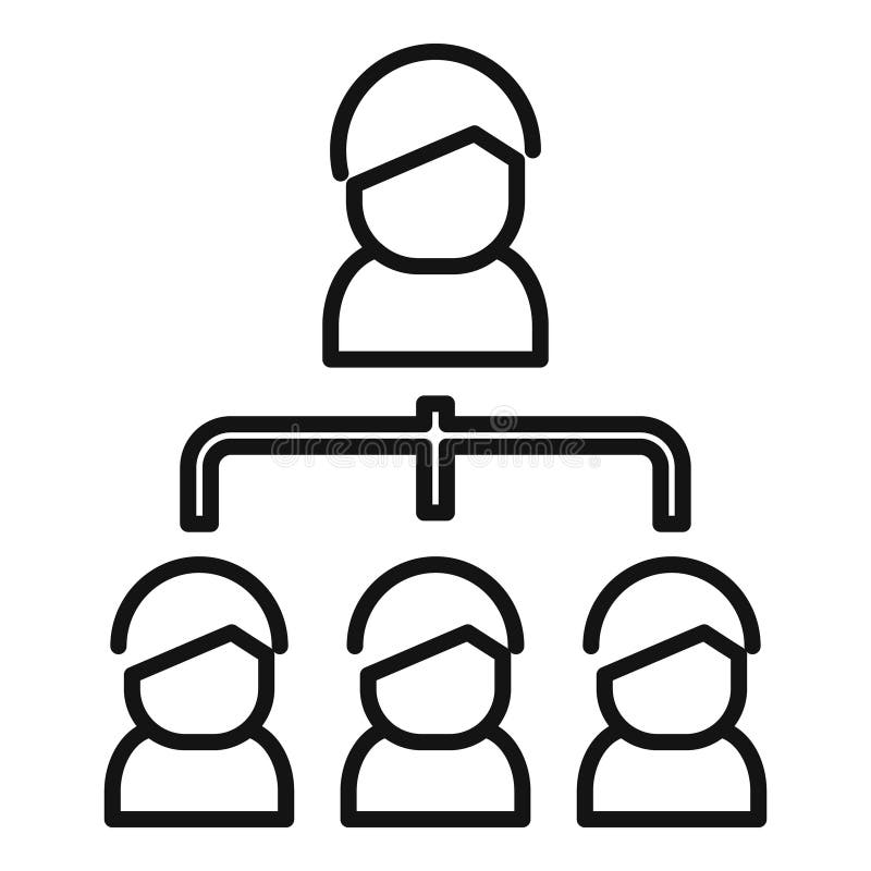 Social Media Group Icon Outline Vector. People Working Online Stock ...